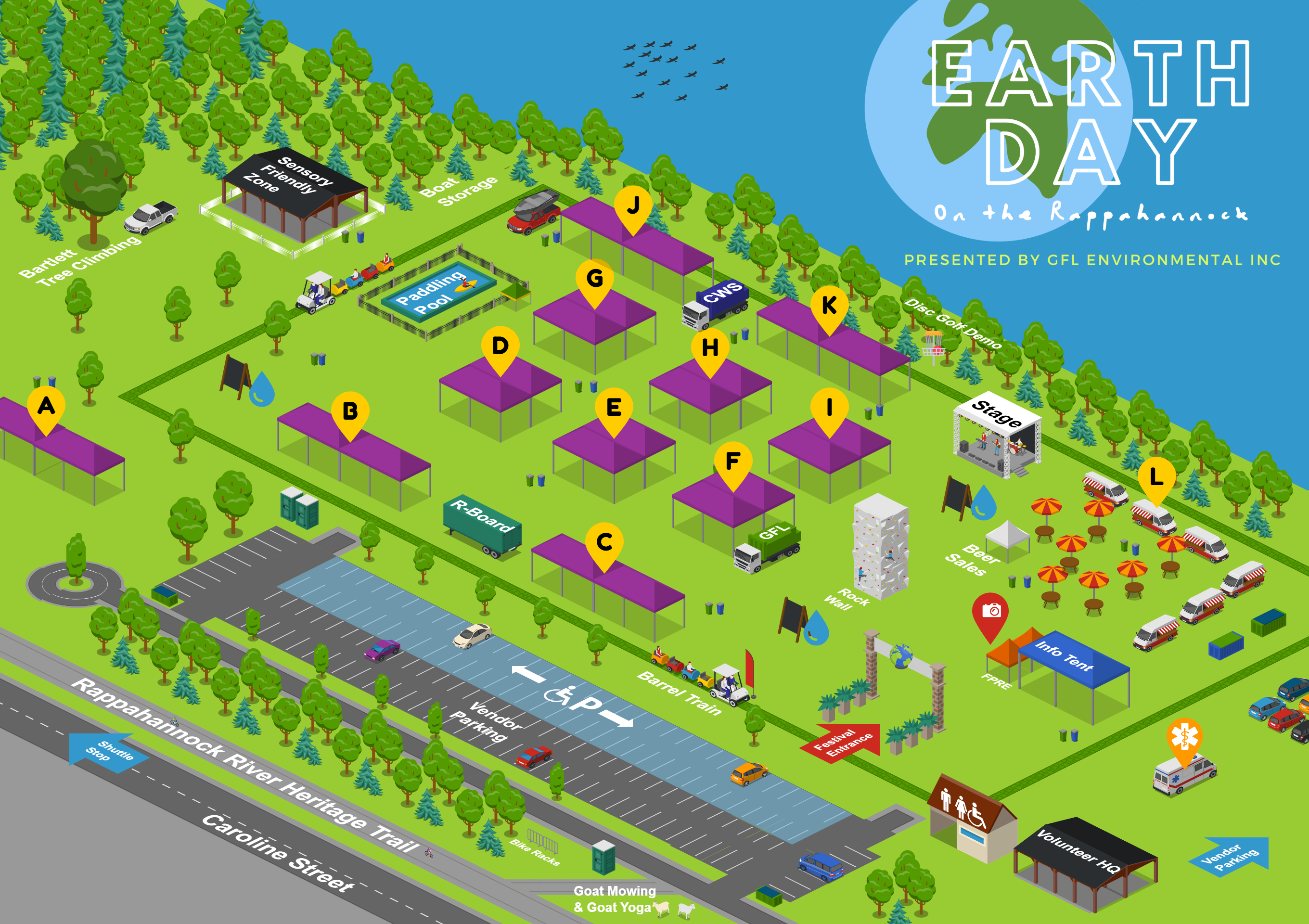 Earth Day Festival Map 2025 | Earth Day on the Rappahannock